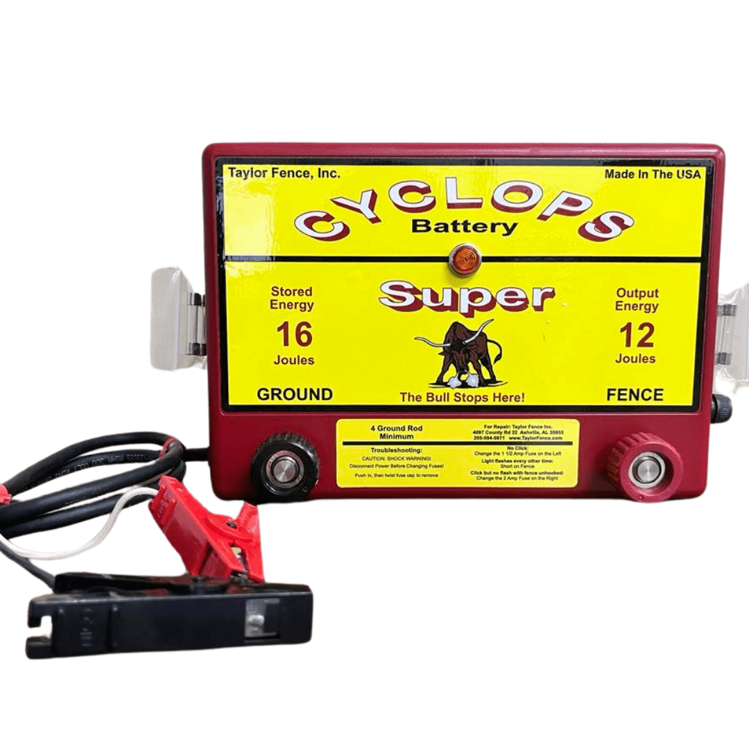 cyclops super battery 12 joule dc energizer — Powerflex